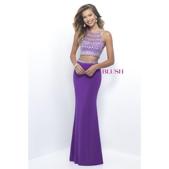 Blush Prom | Dresses | Purple Blush Prom Size 4 Mermaid Dress | Poshmark
